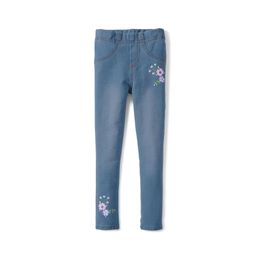 Tchibo - Treggings - M&auml;dchen - Gr. 110/116 - dunkelblau/gebl&uuml;mt