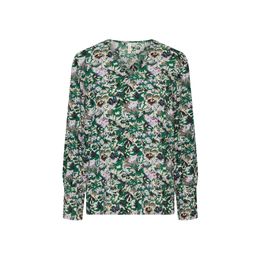 Tchibo - Bluse mit Alloverprint - Damen - Gr. 46 - beige/gebl&uuml;mt