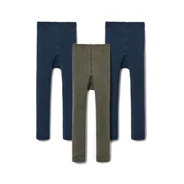 Tchibo - 3 Thermoleggings - Gr. 122/128 - dunkelblau