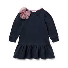 Tchibo - Kinder-Sweat-Kleid mit Schleife - M&auml;dchen - Gr. 134/140 - dunkelblau