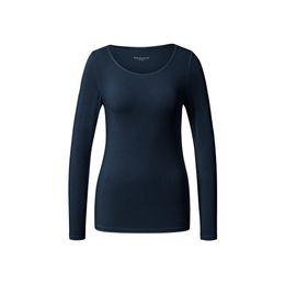 Tchibo - Langarmshirt im Modal-Seide-Mix - Damen - Gr. M - dunkelblau