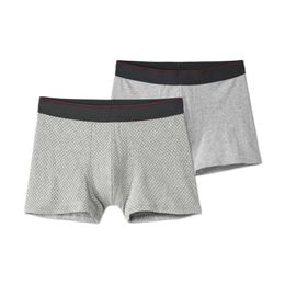 Tchibo - 2 Slipboxer - Herren - Gr. S/4 - wei&szlig;/print