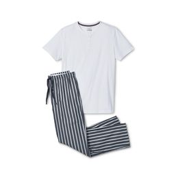 Tchibo - Pyjama - Herren - Gr. L - dunkelblau/gestreift