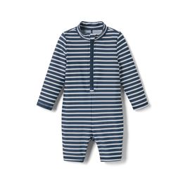 Tchibo - Baby-Einteiler mit UV-Schutzfaktor 80 - Baby - Gr. 86/92 - wei&szlig;/gestreift