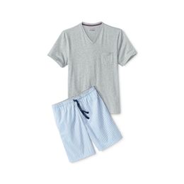 Tchibo - Shorty-Pyjama - Herren - Gr. S - dunkelblau/gestreift