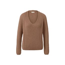 Tchibo - Grobstrick-Pullover mit Wolle - Damen - Gr. S - beige