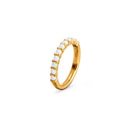Tchibo - 925 Silber Ring mit synthetischen Opalen - Damen - Gr. 20 - hellblau
