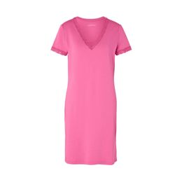 Tchibo - Nachthemd mit Spitzenbesatz - Damen - Gr. M - pink