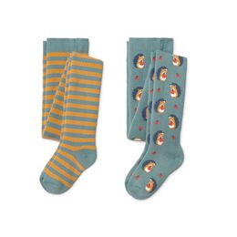Tchibo - 2 Paar Thermo-Strumpfhosen - Baby - Gr. 86/92 - grau/gestreift