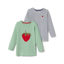 Tchibo - 2 Kleinkinder-Shirts - Baby - Gr. 86/92 - wei&szlig;