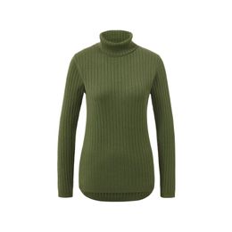 Tchibo - Gerippter Rollkragenpullover - Damen - Gr. L - olivgr&uuml;n