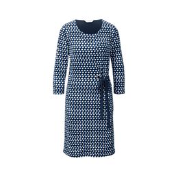 Tchibo - Kleid mit Drapierung - Damen - Gr. XL - dunkelblau/print