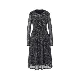 Tchibo - Gepunktetes Mesh-Kleid - Damen - Gr. M - creme/gepunktet