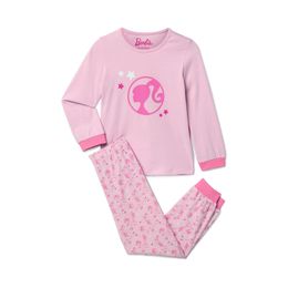 Tchibo - Kinder-Pyjama &raquo;Barbie&laquo; - M&auml;dchen - Gr. 122/128 - hellrosa/print