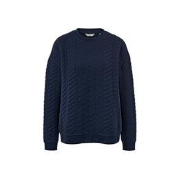 Tchibo - Sweatshirt mit Zopfmuster - Damen - Gr. S - dunkelblau/jacquard