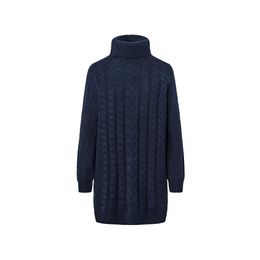 Tchibo - Langer Strickpullover mit Zopfmuster - Damen - Gr. XL - dunkelblau