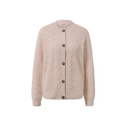 Tchibo - Strickcardigan mit Zopfmuster - Damen - Gr. L - wei&szlig;