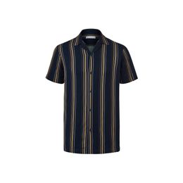 Tchibo - Kurzarmhemd - Herren - Gr. L - orange/gestreift