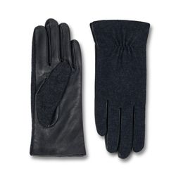 Tchibo - Lederhandschuhe im Materialmix - Damen - Gr. 7,5 - dunkelgrau