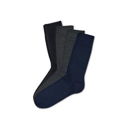 Tchibo - 4 Paar Merino-Socken - Herren - Gr. 41-43 - dunkelblau