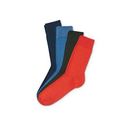 Tchibo - 4 Paar Merino-Socken - Herren - Gr. 41-43 - dunkelblau