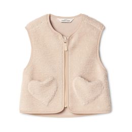 Tchibo - Kinder-Teddyfleece-Weste - Baby - Gr. 86/92 - creme