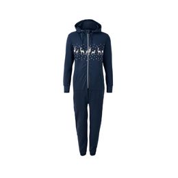 Tchibo - Loungeoverall - Damen - Gr. L - wei&szlig;/print