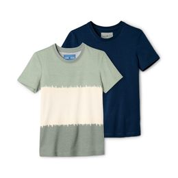 Tchibo - 2 T-Shirts - Jungen - Gr. 146/152 - beige/print