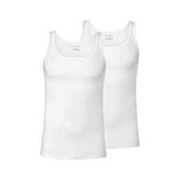 Tchibo - 2 Qualit&auml;ts-Feinripp-Unterhemden - Herren - Gr. 4Xl/10 - wei&szlig;