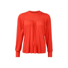 Tchibo - Blusenshirt mit Raffung - Damen - Gr. L - orange