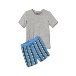 Tchibo - Shorty-Pyjama - Jungen - Gr. 146/152 - wei&szlig;/print