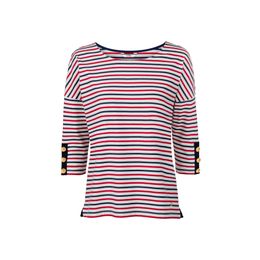 Tchibo - Sweatshirt mit Fledermaus&auml;rmeln - Damen - Gr. S - dunkelblau/gestreift