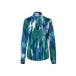 Tchibo - Hemdbluse mit Aquarellprint - Damen - Gr. 42 - blau