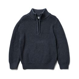 Tchibo - Kinder-Strickpullover &raquo;Troyer&laquo; - Kinder - Gr. 110/116 - dunkelblau