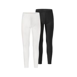 Tchibo - 2 lange Unterhosen - Herren - Gr. S/4 - schwarz