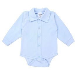 Body TUPTAM "Body Baby Jungen Langarm Kurzarm Body mit Kragen", Jungen, Gr. 92, N-Gr, blau, Obermaterial: 100% Baumwolle CO., Bodys Body