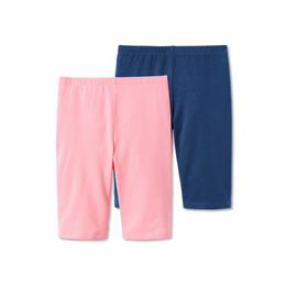 Tchibo - 2 Radler-Leggings aus Bio-Baumwolle - M&auml;dchen - Gr. 146/152 - dunkelblau