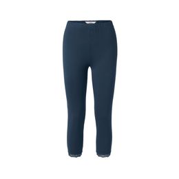 Tchibo - 3/4-Leggings mit Spitzenborte - Damen - Gr. S - dunkelblau