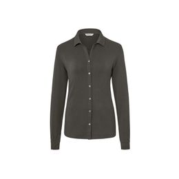 Tchibo - Blusenshirt mit Knopfleiste - Damen - Gr. M - dunkelgr&uuml;n