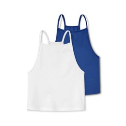 Tchibo - 2 Tops - M&auml;dchen - Gr. 122/128 - wei&szlig;
