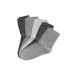 Tchibo - 5 Paar Socken - Damen - Gr. 35-38 - dunkelgrau