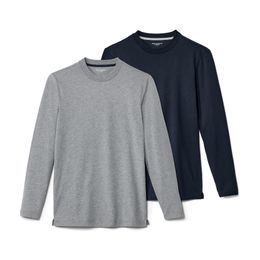 Tchibo - 2 Langarm-Shirts - Herren - Gr. XXL - dunkelblau