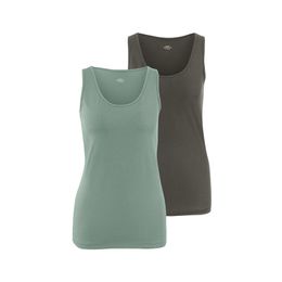 Tchibo - 2 Tops - Damen - Gr. L - olivgr&uuml;n