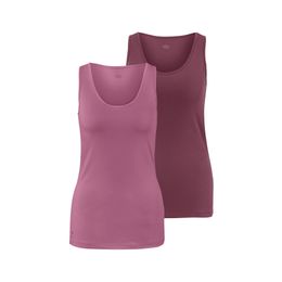 Tchibo - 2 Tops - Damen - Gr. XL - pflaume