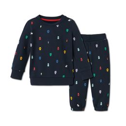 Tchibo - Sweatkombi - Baby - Gr. 86/92 - dunkelblau/print