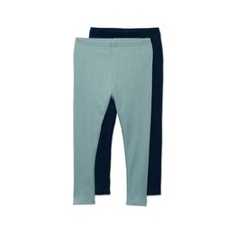 Tchibo - 2 Rippleggings - M&auml;dchen - Gr. 170/176 - blau