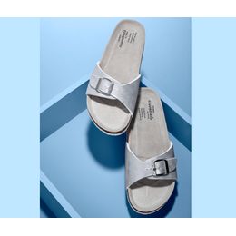 Tchibo - Komfortsandalen in Metallicoptik - Damen - Gr. 39 - silber