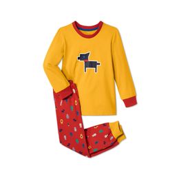 Tchibo - Pyjama - Gr. 98/104 - schwarz/print