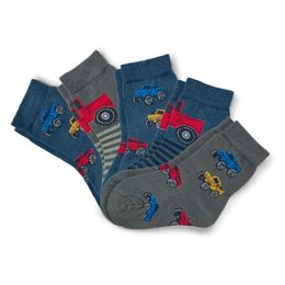 Tchibo - 5 Paar Kinder-Socken - Jungen - Gr. 27-30 - dunkelblau/jacquard