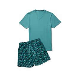 Tchibo - Shorty-Pyjama-Set - Herren - Gr. XL - dunkelblau/print